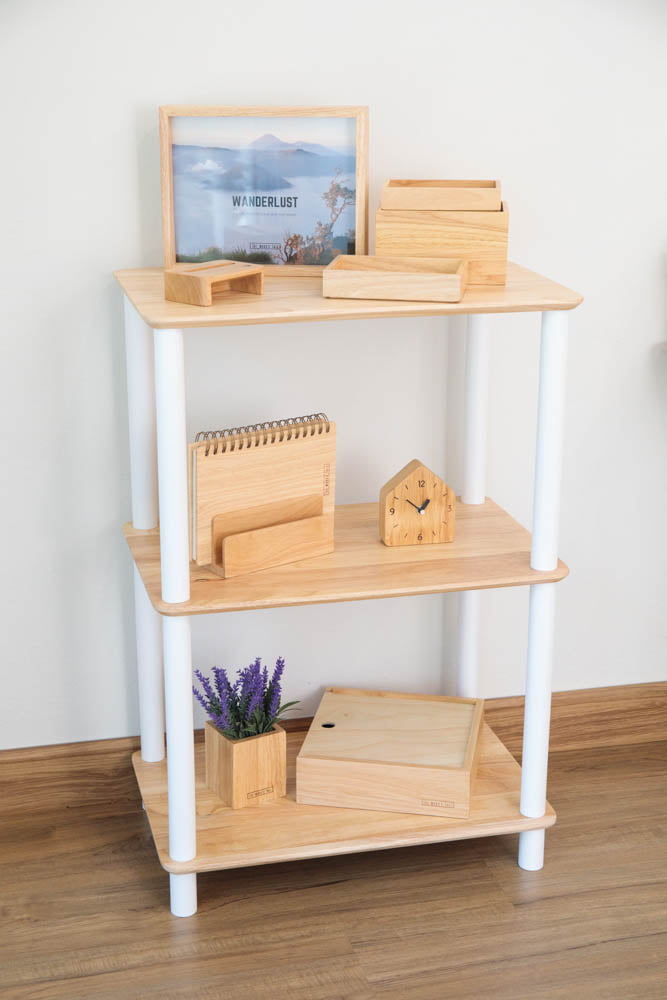 3-LAYER SHELF ชั้นวางของ ชั้นไม้ ชั้นหนังสือ - The Wood's Tale